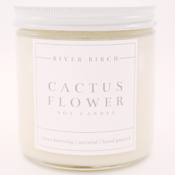 Cactus Flower - 16 oz Clear Jar – River Birch Candles